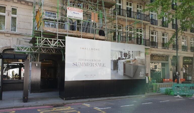 Billboard Hoarding for Smallbone London - Project Print Management