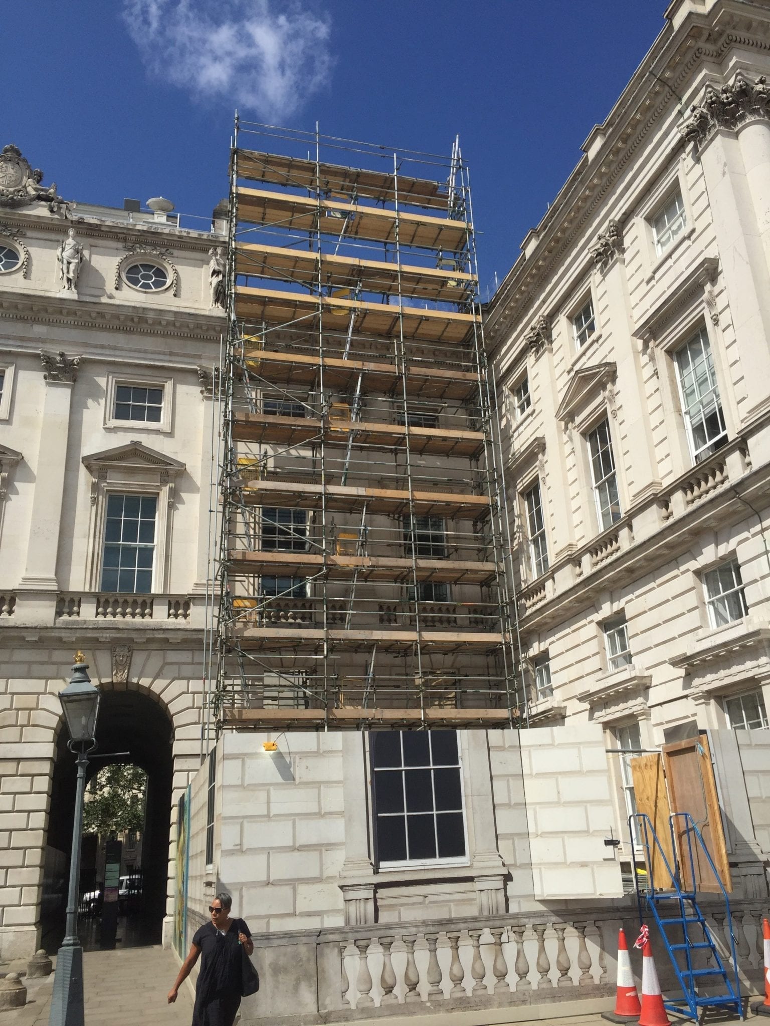 Facade building wrap to cover construction work at Somerset House