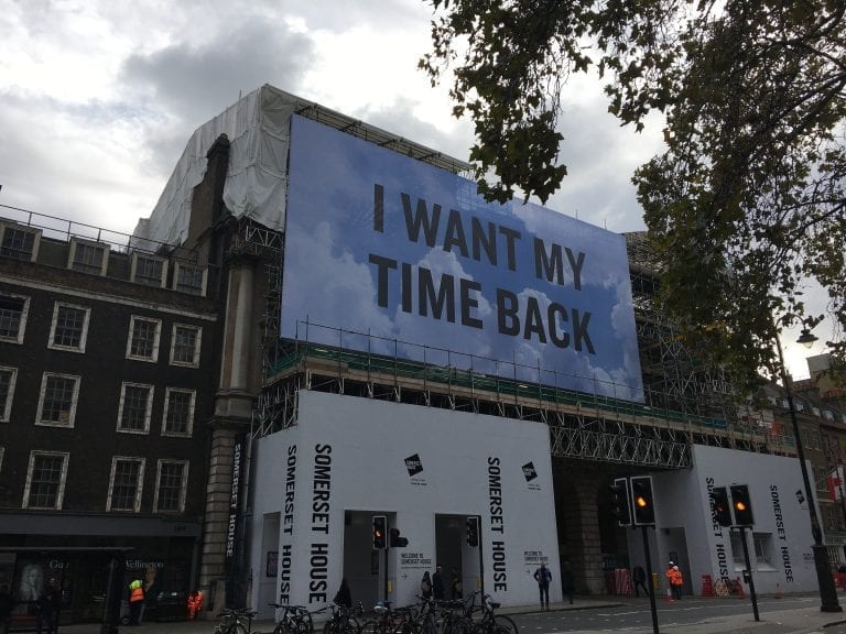 Building wrap advertising is mainly used in large cities like London